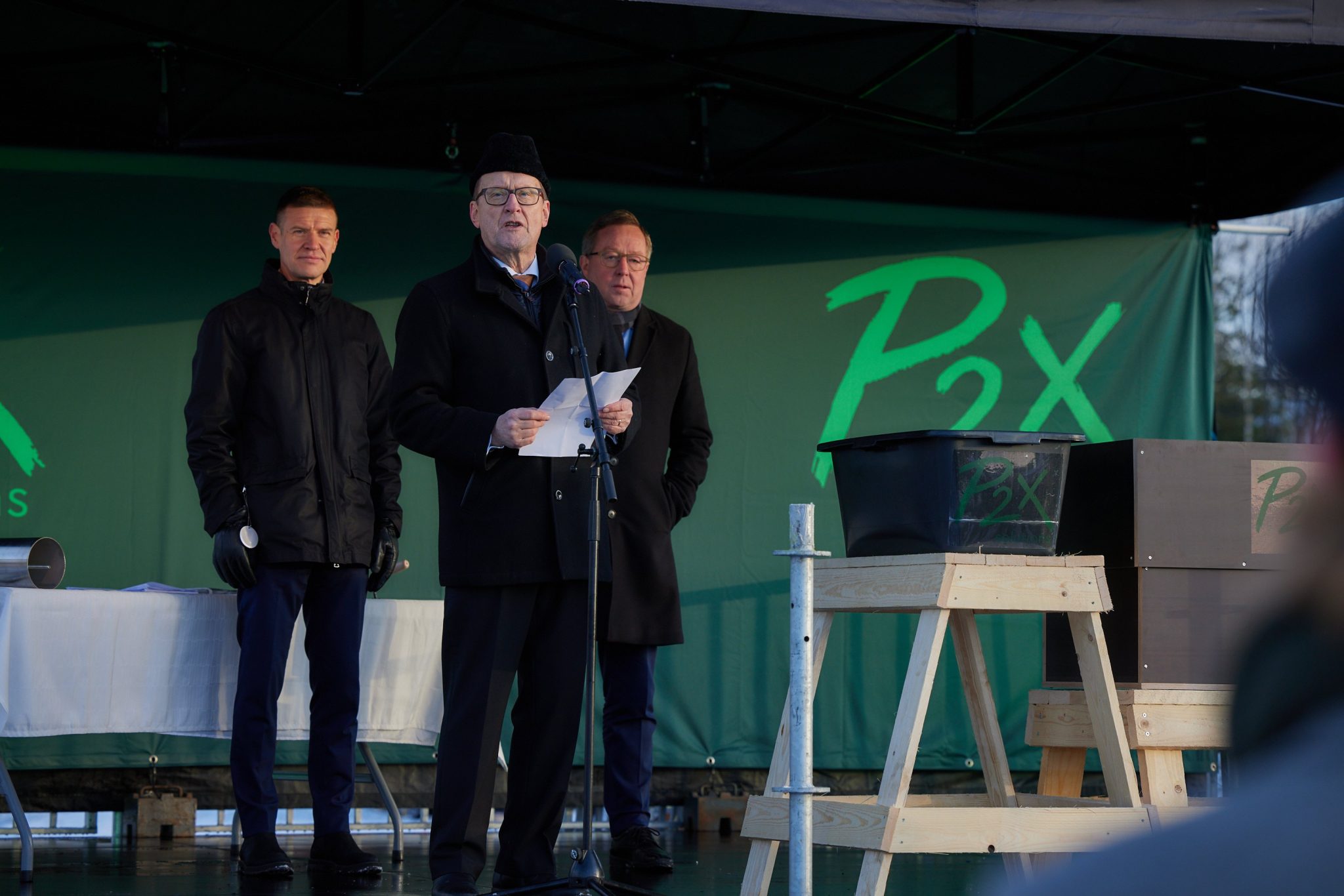 The foundation stone of P2X Solutions’ green hydrogen production plant ...
